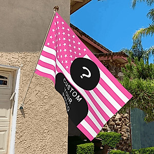 ANSTING Custom America Flag with Photo Personalized Tapestry Poster, Design Your Image, For Decor, Clubs, Concerts, Bars, Dorms, Living Rooms, Bedrooms (Pink)