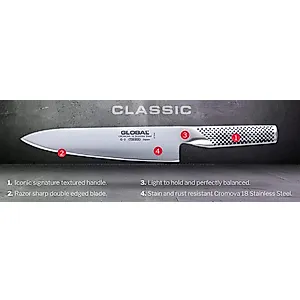 Global GF-34-11 inch, 27cm Heavyweight Chef's Knife, 11 Inch, Silver,GF34