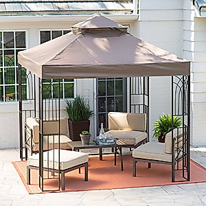 Garden Winds Replacement Canopy Top Cover for The Prairie Grass 8' x 8' Gazebo - RipLock 350