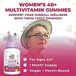 MaryRuth's Multivitamin for Women 40+ | Sugar Free | Vegan Womens Vitamins | Immune Support Daily Women's Multivitamin + Chasteberry | Hair, Skin and Nail Gummy Vitamins for Women | 60 Count