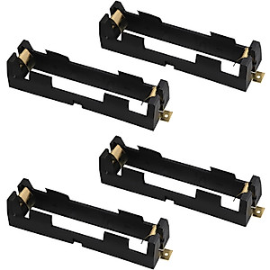 LUORNG 4PCS 18650 SMD Battery Clip Holder Box Case 18650 Battery Copper Contacts Battery Storage Box Case Holder