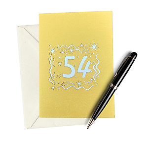 ALPHAK Happy 54th Birthday 3D Pop Up Card, Birthday 3D Greeting Card, 54th Birthday Gifts