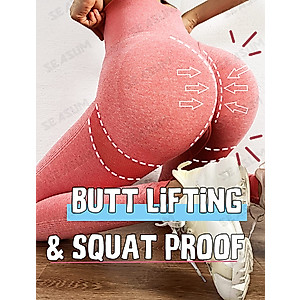 SEASUM Seamless Leggings for Women Scrunch Butt Lifting Booty High Waisted Workout Gym Yoga Pants Tights XS