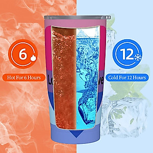 Uniwneds Lgbtq Bisexual Pride Mugs Stainless Steel Tumbler With Lid And Straw 20 Oz Insulated Travel Coffee Mugs Cap Bottle Gifts For Women Men