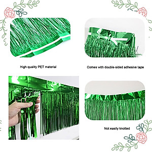 6 Packs 10 Feet Foil Fringe Garland Metallic Foil Tinsel Fringe Garland Wall Hanging Fringe Banner for Parade Floats, Wedding, Christmas，Birthday Party Halloween Decor (Silver)