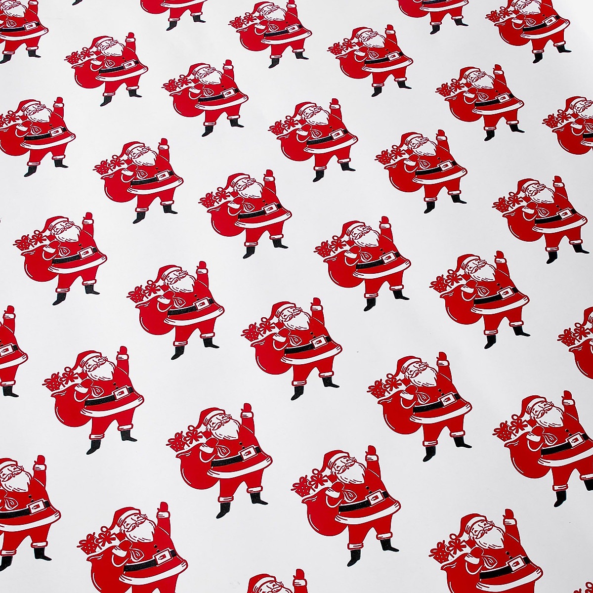 Green Sky Christmas Holiday Wrapping Paper with Santa and Elves Design, 50 Sq. Ft Total (30 ft W x 22 in L) (2 Rolls)