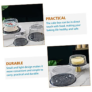 CALLARON 20pcs Packing Box Packing Box Cake Box Mini Cake Box Mini Muffins Clear Plastic Container Portable Cake Carrier Cheesecakes Cheesecake Carrier Birthday Packing Box Cake Display Box