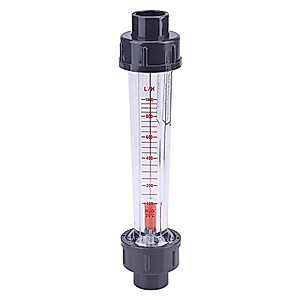 LZS-15D Elbow Flowmeter 100‑1000L/H Liquid Flowing Meters Instantaneous Liquid Flowing Rate Gauge Transparent Water Rotameter Liquid Measuring Tool for DN15(1/2) Tube