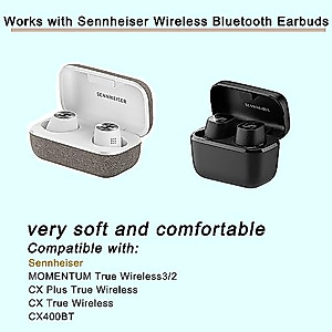 Foam Ear Tips for Sennheiser Momentum True Wireless2 Replacement Tips Sennheiser Earbuds Momentum CX400BT CX True Wireless Fit Case 3 Pairs LMS Black