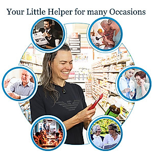 EasY Magnifier Small Pocket Magnifying Glass 3X with LED Light for Reading; Lighted Hand Held Coin Loupe; Mini Magnify Lens; Gifts for Seniors