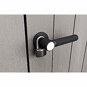 KETER Patio Store 4.6 x 4.0 ft. Resin Outdoor Storage Shed with Paintable and Drillable Walls for Customization-Perfect for Yard Tools and Pool Toys, Grey