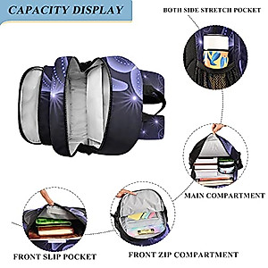 Glaphy Butterfly Blue Backpack School Bag Lightweight Laptop Backpack Student Travel Daypack with Reflective Stripes