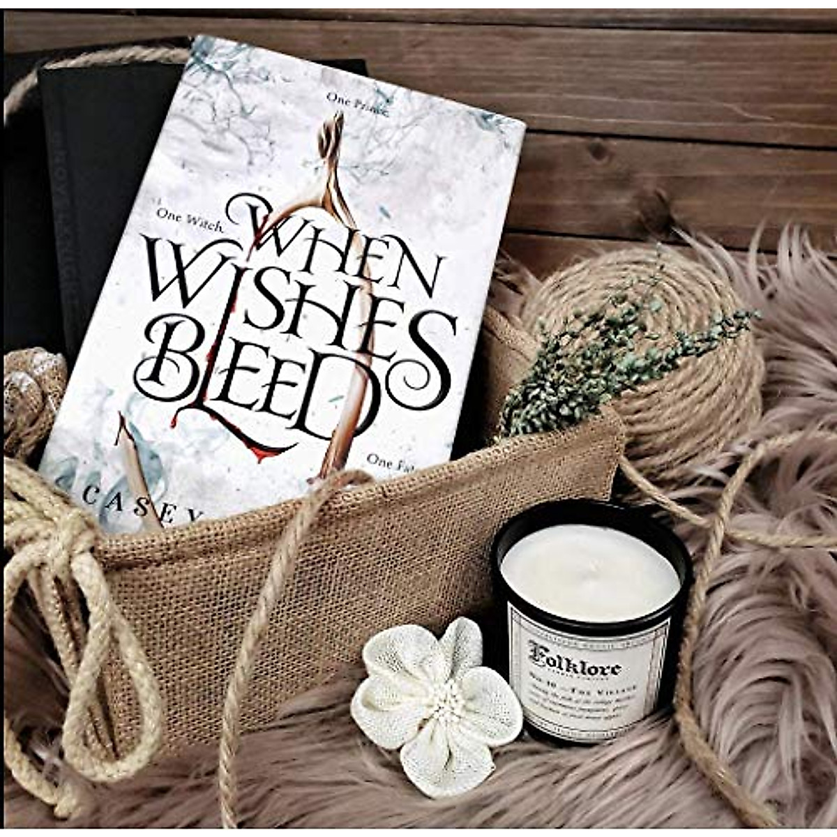 Decorative Basket Rectangular Burlap Fabric Storage Bin Collapsible Organizer for Home, Decor and Gifts (Large 14 x 9.75 x 4 inches)