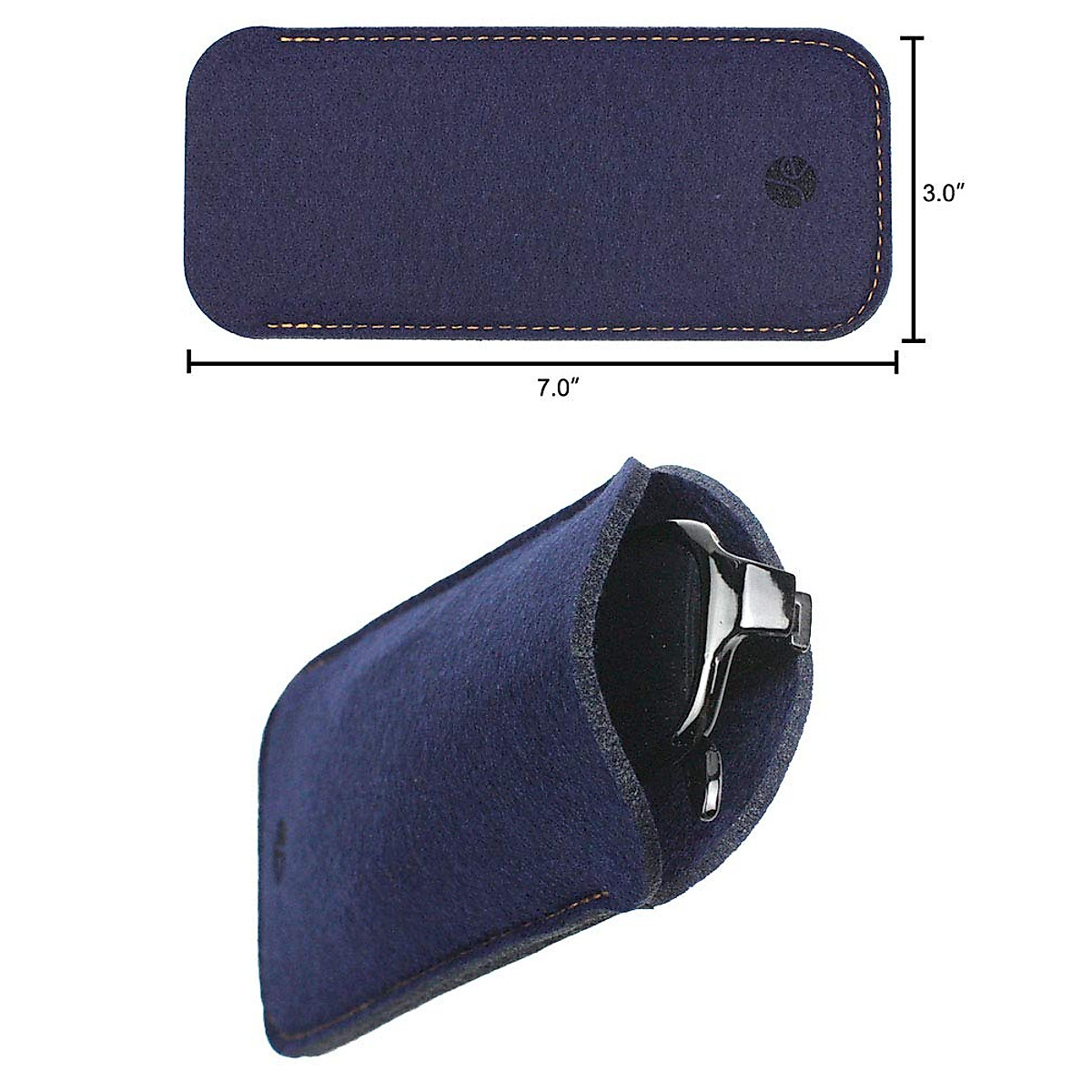 JAVOedge [5 PACK], Soft Felt Slip In Pouch Case for Sunglasses, Reading Glasses, MicroFiber Cloth