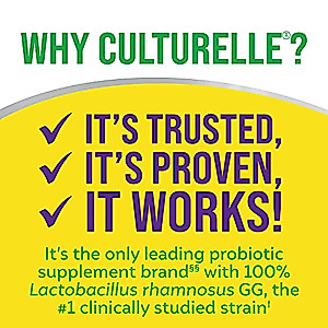 Culturelle Pro Strength Daily Probiotics For Digestive Health (2 Month Supply) with Prebiotics for Women & Men, Supports Occasional Diarrhea, Gas & Bloating, Gluten & Soy Free, 60 Count