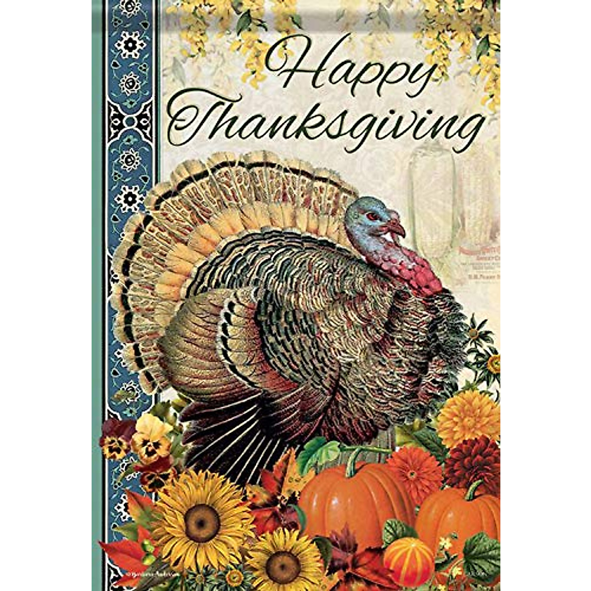 US Flag Store 49096 Carson Garden Flag, Brown, Green, Blue, Orange, Yellow, Red