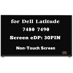 GBOLE Screen for Dell Latitude 7480 7490 P73G P73G001 P73G002 N140HCE-G52 B140HAN03.3 LCD Screen Display Replacement Panel 30PIN FHD 1920x1080 (Non-Touch Screen)
