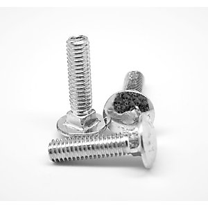 5/16"-18 x 1 3/4" (FT) Coarse Thread Grade 5 Carriage Bolt Medium Carbon Steel Zinc Plated Pk 100