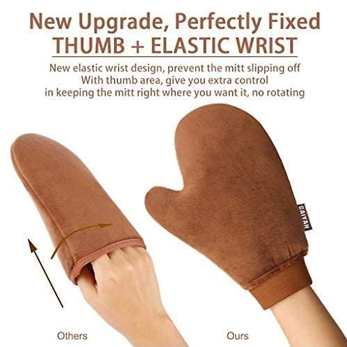 GAIYAH Self Tanning Mitt, Self Tanner Mitt Self Tanning Mit Tanning Mitts Self Tanner Mitt Applicator Tanning Glove For Self Tan Mit，Self Tan Mitt Applicator