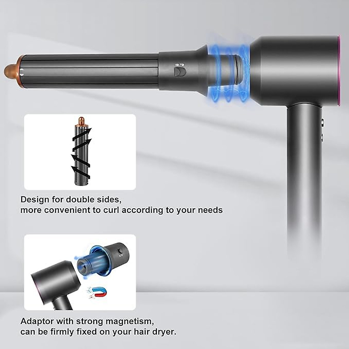 For Dyson Airwrap Supersonic HS05 HS01 Hair Dryer 2In1 Multi-Styler Hair 1.6inch Styler Long Hair Barrels Adapters Automatic Curling Barrels