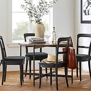 HAVARGO Chair Cushions for Dining Chairs with Supportive Foam, 16.5"X16.2"X2" Thick Kitchen Chair Pads Indoor Seat Cushions for Dining Chairs, Dining Room Chair Cushions Set of 1 Dark Grey