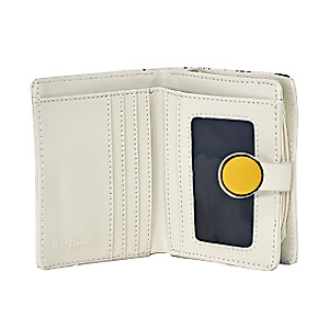 Shag Wear Egyptian Small Zipper Bi-Fold Women's Wallet (Cream)
