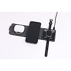 3 in 1 Charging Station Apple, Magnetic Wireless Charging Pad, belken 3 in 1 Wireless Charging Station Apple for All Wireless Supporting iPhone and Watch Charging Station, Wireless Charger 3 in 1