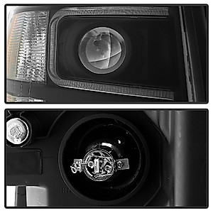 ACANII - For 2007-2013 Chevy Silverado 1500 2500 3500 Black Housing LED Tube Projector Headlights Headlamps Left+Right