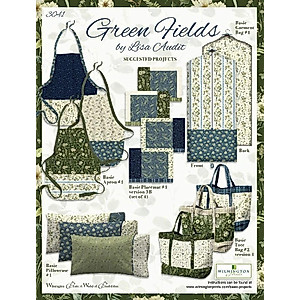 Uplifting Words, Green, Butterflies, Clover, on Creamy White, Green Fields, Wilmington Prints, 17805-172, by The Yard