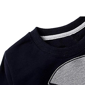 CM-Kid Little Boys' Elephant Long Sleeve T-shirt Cartoon Head Sweatshirt, Black, 4T