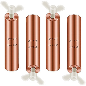Solar Copper Anode Copper Replacement L=4.13" D=0.71" for Solar Pool Ionizer Chlorine Cost Save for Reduce Irritations Cleans and Clears Your Pool (2)