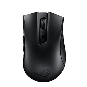 ASUS ROG Strix Carry Ergonomic Optical Gaming Mouse with Dual 2.4 GHz/Bluetooth Wireless Connectivity, 7200-DPI Sensor and ROG-Exclusive Switch Socket Design