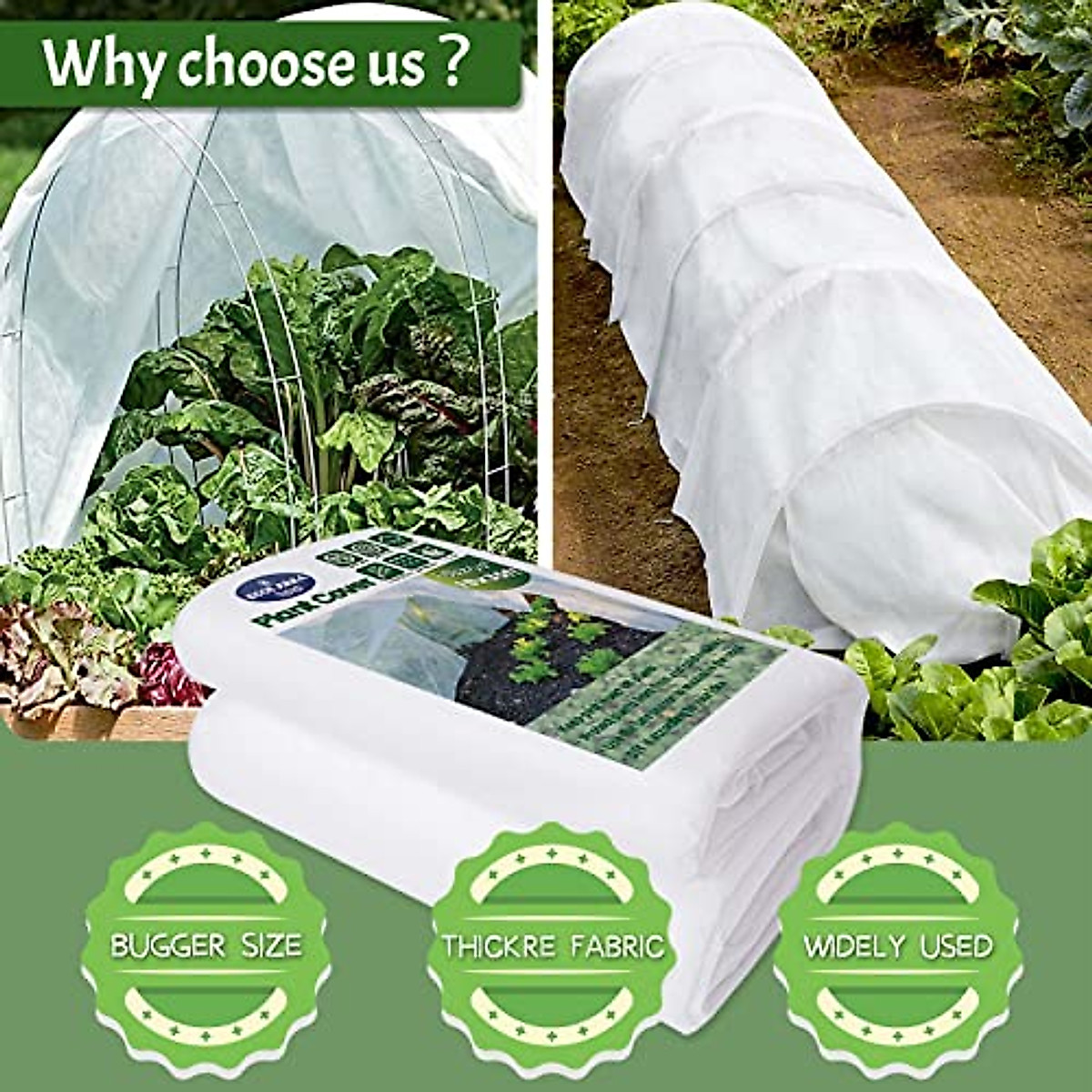 Cool Area Plant Covers Freeze Protection 10x30 ft 1.0oz Resuable Frost Cloth Blanket Floating Row Cover Garden Fabric for Winter Outdoor Vegetables Plants Against Pest Insects