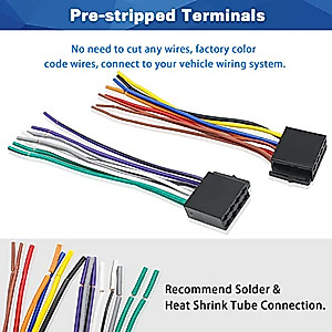 ISO Radio Power Speaker Wiring Harness Replacement for Boss Jenson Pioneer Leadfan SJOYBRING Bluetooth Car Stereo Power Speaker Adapter