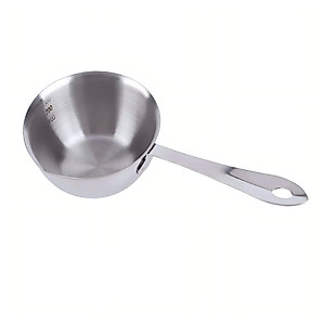 Stainless Steel Butter Warmer, Milk Warmer Pot with Pour Spouts Mini Chocolate Melting Pot for Coffee Tea Soup Warming