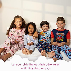 Marvel 4-Piece Snug-fit Cotton Superhero Pajama Set, Soft & Cute for Kids, Cool Moon Girl, 10