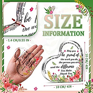 Thank You Gift for Women Inspirational Gifts Coworker Gifts Office Gift for Colleague Leaving Job Gifts Farewell Gift Appreciation Gifts for Friends Nurse Teacher Keepsake (Heart)