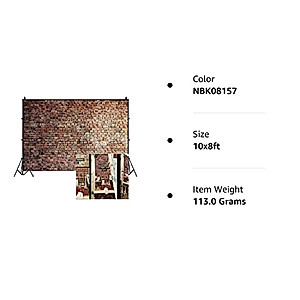 LFEEY 10x8ft Vintage Red Brick Wall Photo Backdrop Newborn Baby Girls Adults Portrait Photography Background Wallpaper Photo Studio Props