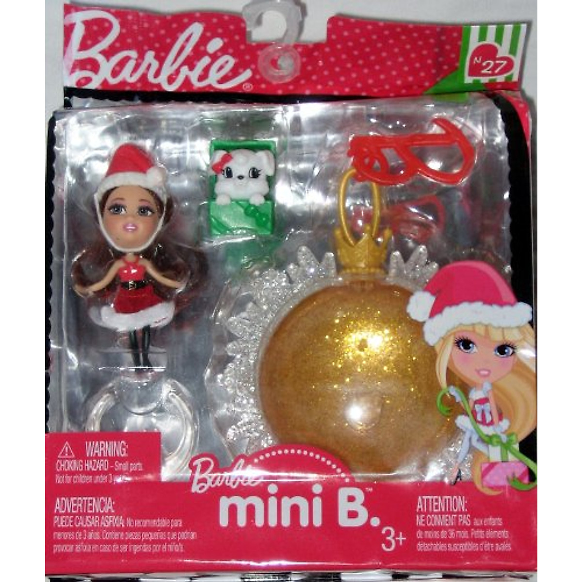 Barbie Mini B with Pet Yellow Christmas Ornament
