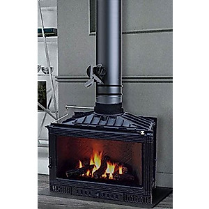 Tomersun New Designed Stove Pipe Fan for Incline Surface Fixed on The Chimney Pipe of Wood/Log Burner/Fireplace