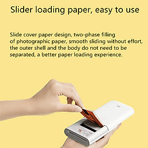 Xiaomi HD Wireless Bluetooth Portable Pocket Instant Printer Full Color Prints Compatible iOS & Android Devices(White)