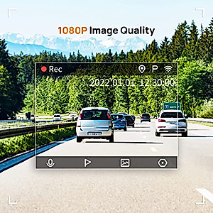 70mai Dash Cam Lite 2, 1080P Full HD Smart Dash Camera for Cars with Superior Night Vision, WDR, Parking Mode, Time-Lapse Mode, Optional GPS, Loop Recording, iOS/Android App Control