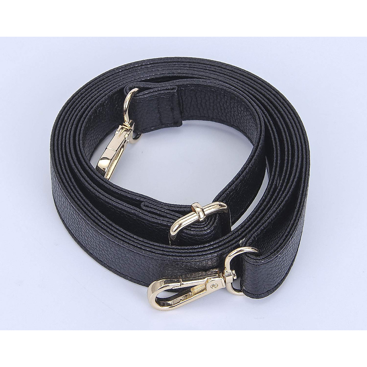 VanEnjoy Purse Strap Replacement with Tassel,Lichee Pattern Microfiber Leather for Crossbody Bag or Handbag,34-60" L*1" W,Gold Metal