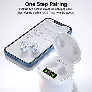 Wireless Earbuds Bluetooth Headphones with Microphone True Wireless Headset in Ear Earphones Noise Cancelling Deep Bass 24H Playtime for Galaxy S22 Ultra Galaxy Z Flip 3 Fold S21 FE iPhone 13 Pro Max