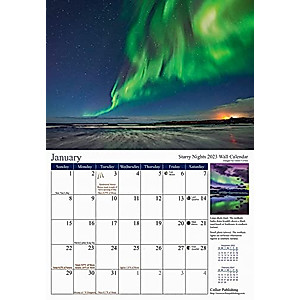 Starry Nights 2023 Astronomy Wall Calendar - featuring photography of the northern lights, Milky Way, outer space, stars, sky, and more (13.5" x 9.75")
