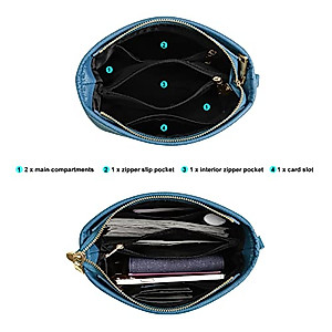 SMITH SURSEE Genuine Leather Crossbody Purses for Women, Handbags and Clutch Purses for Women Designer Shoulder Crossbody Bag for Teens