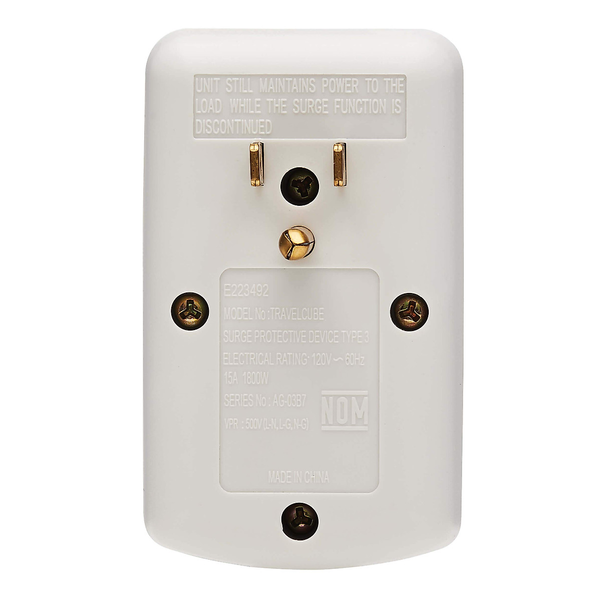 Tripp Lite 1 Outlet Portable Surge Protector Power Strip, Direct Plug in, Tel/Modem Protection