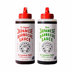 Bachan's Japanese Barbecue Sauce 2 Pack - 1 Original, 1 Yuzu - BBQ Sauce for Wings, Chicken, Beef, Pork, Seafood, Noodles, and More. Non GMO, No Preservatives, Vegan, BPA free