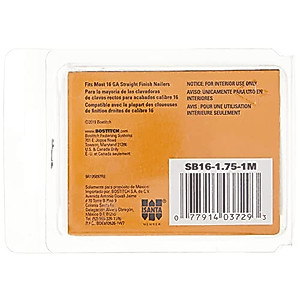 BOSTITCH Finish Nails, Bright , 1-3/4-Inch, 16GA, 1000-Per Box (SB16-1.75-1M)