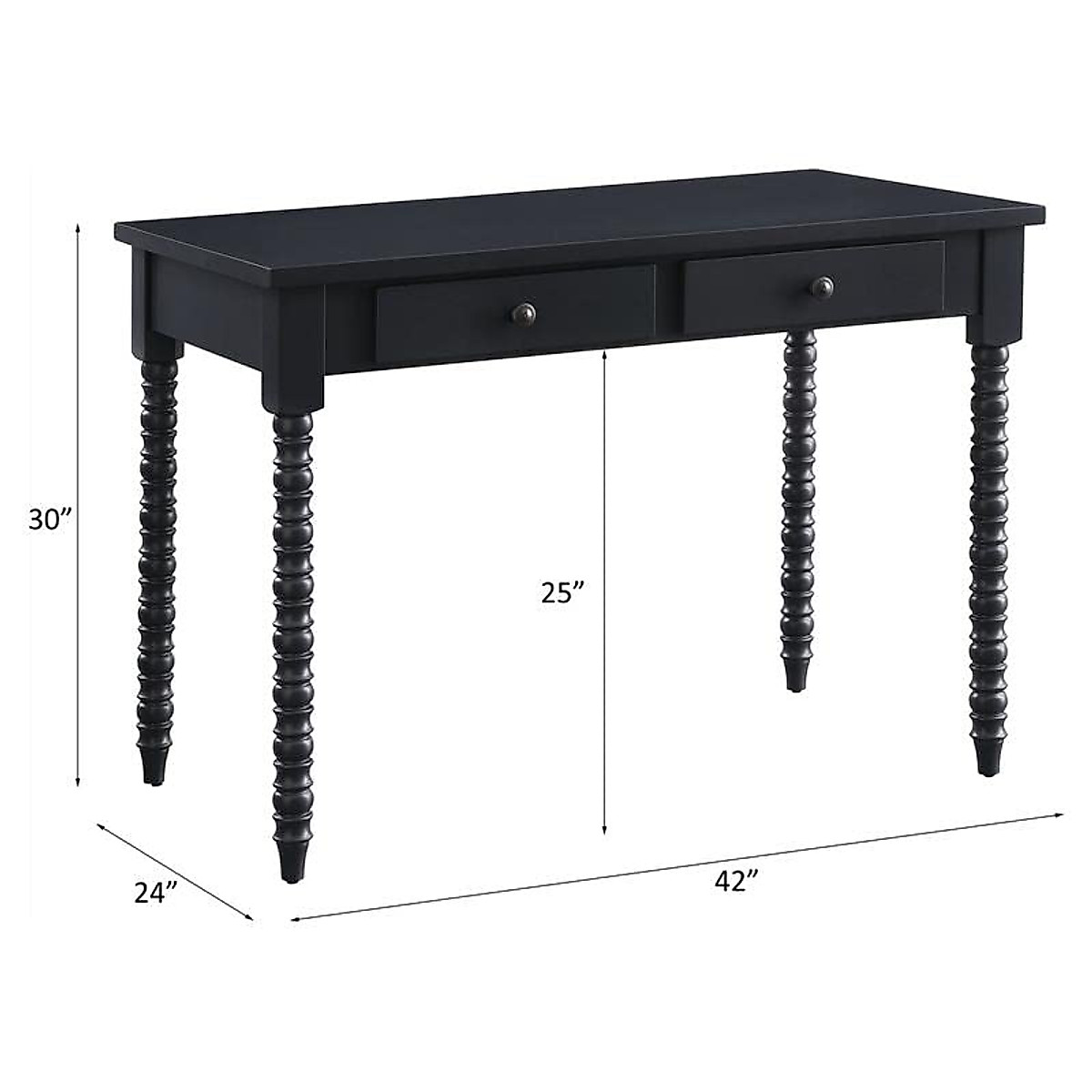 Acme Furniture Altmar Writing Desk, Black Finish